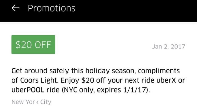 Up to $20 off an Uber Ride (Including Existing Customers) - The Points Guy