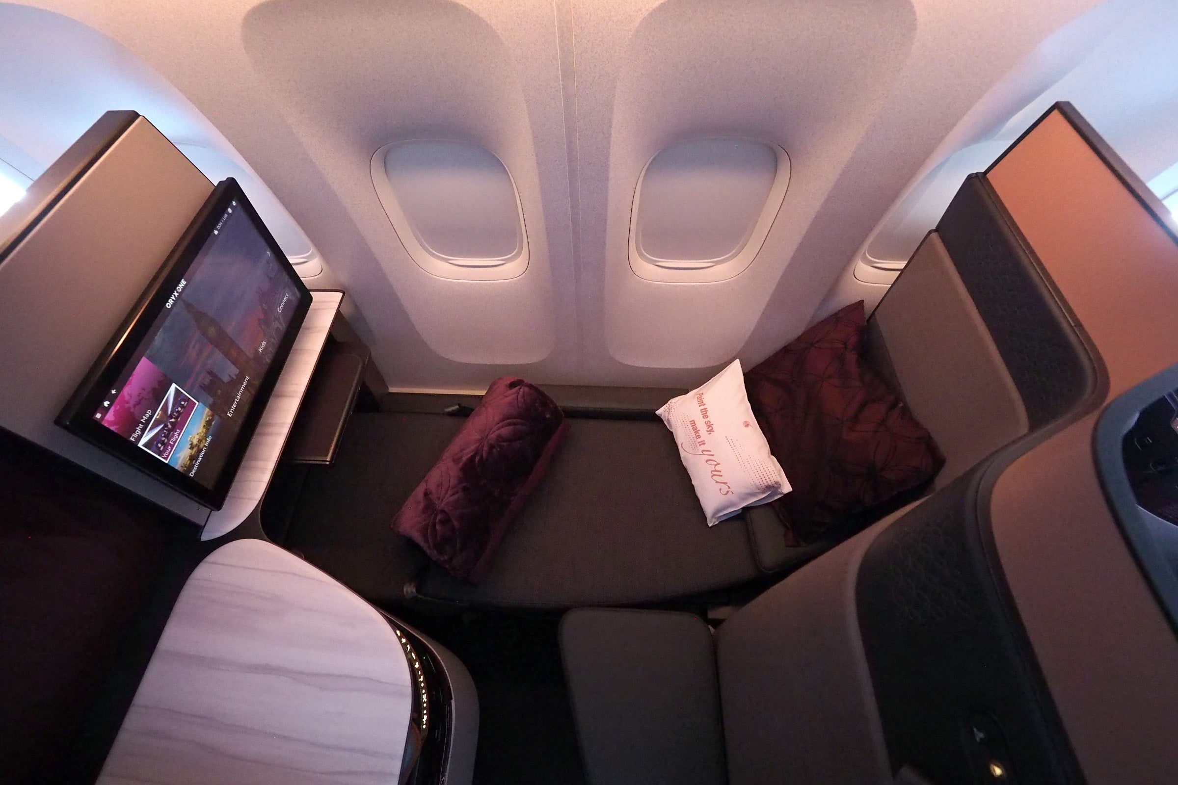 First Qatar 777 200LR Gets Qsuite 10 Across In Economy The Points Guy First Qatar 777 200LR Gets Qsuite 10 Across In Economy The Points Guy