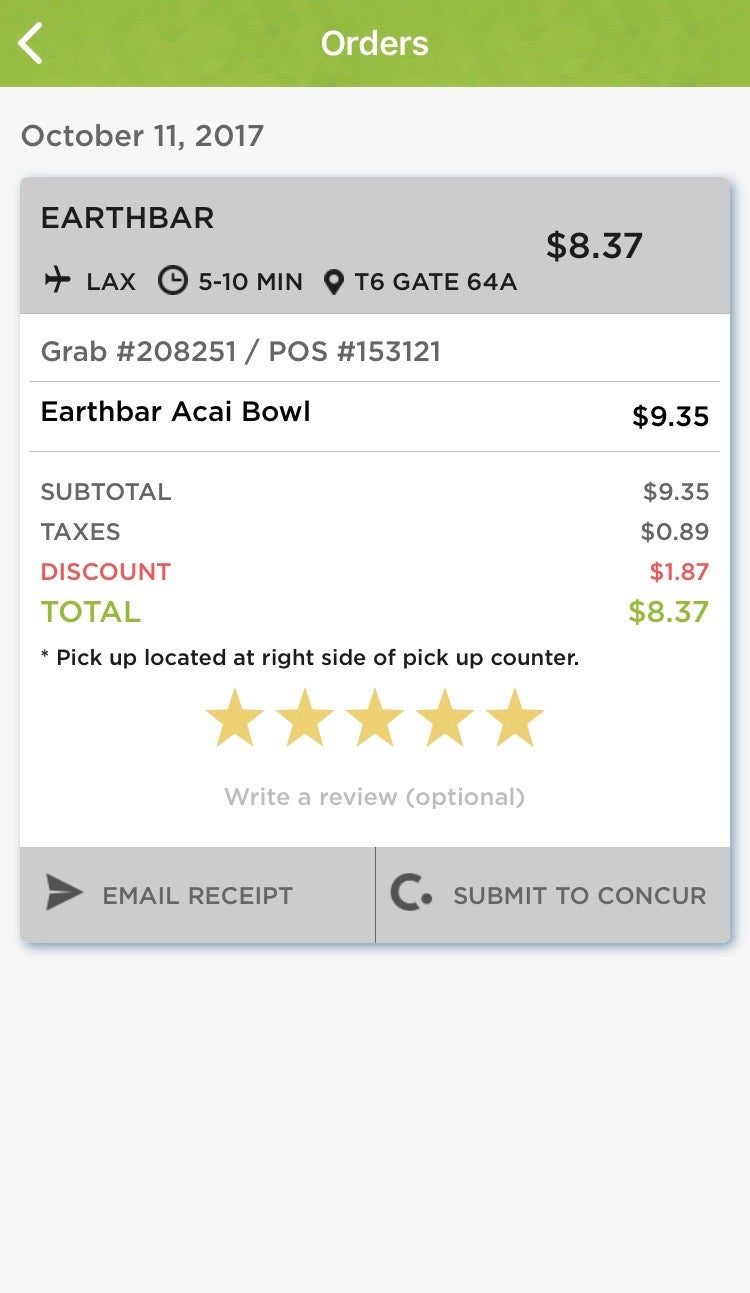 App Review: Grab Airport Food Ordering - The Points Guy