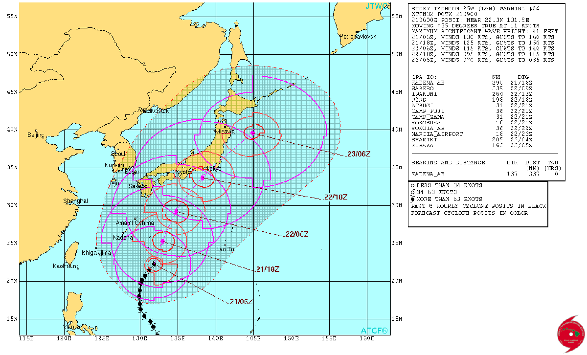 Super Typhoon Lan Could Make Direct Hit on Tokyo - The Points Guy