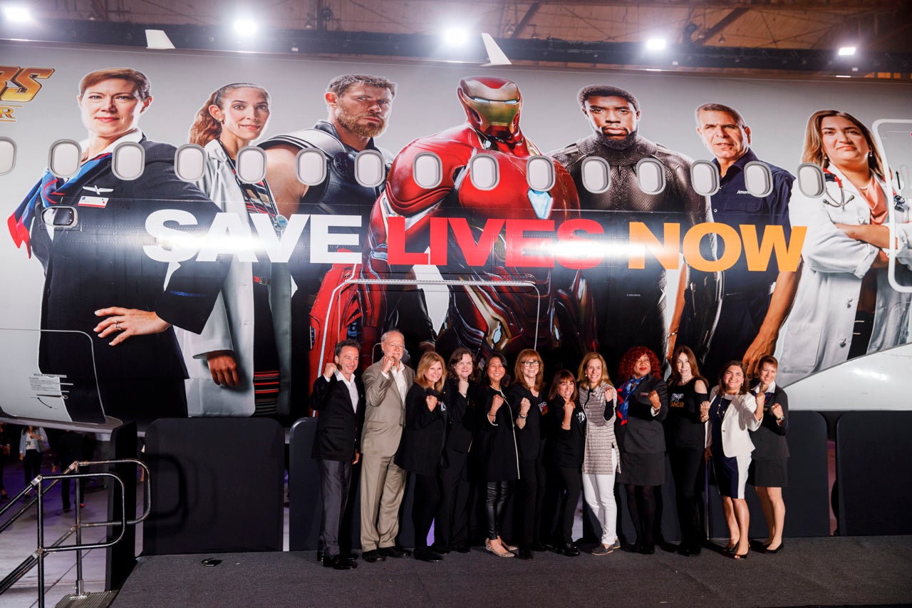 American Unveils Stand Up To Cancer, Marvel Avengers Livery