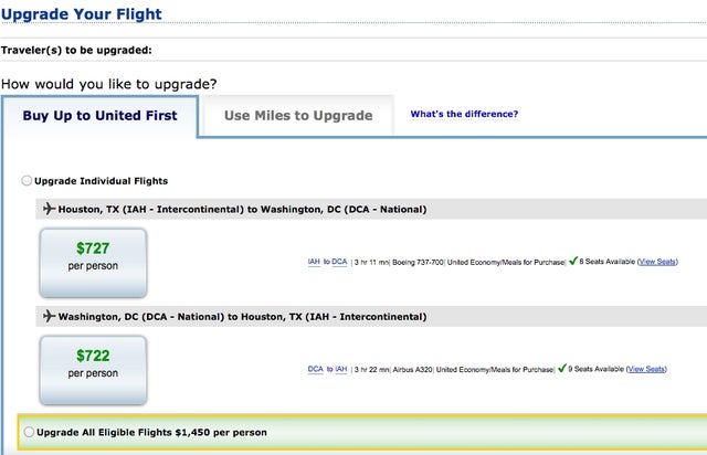 United Offers Discounted First Class Upgrade at Time of Purchase - The ...