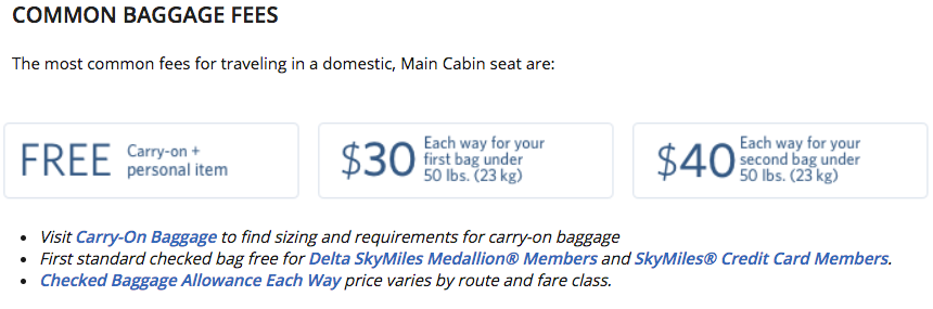 Surprise! Delta Raises Bag Fees By Up to 20% - The Points Guy