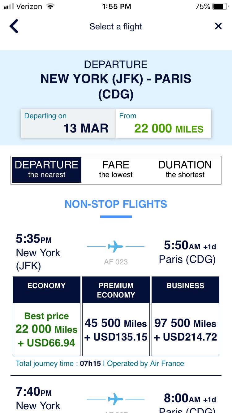 Use Mobile Apps to Beat Flying Blue Award Search Restrictions