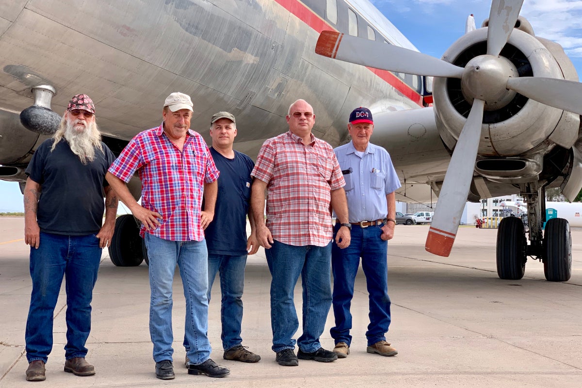 Picking up a Vintage Delta DC-7 in the 110-Degree Arizona Desert - The ...