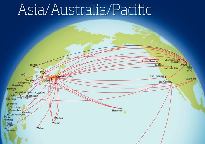 Delta Air Lines' Tokyo Narita Hub History