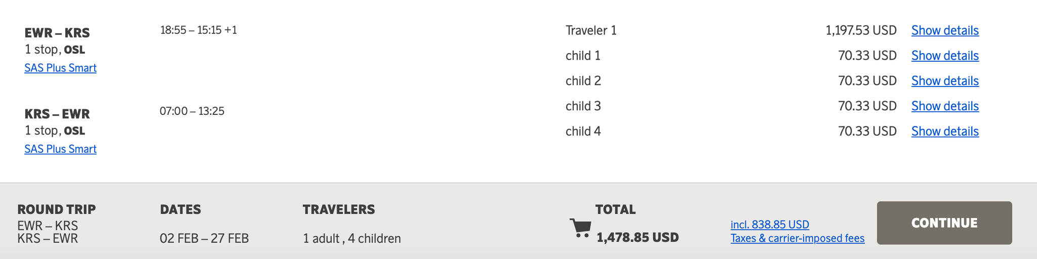 Buy 1 adult ticket on SAS and fly up to 8 kids “free” - The Points Guy