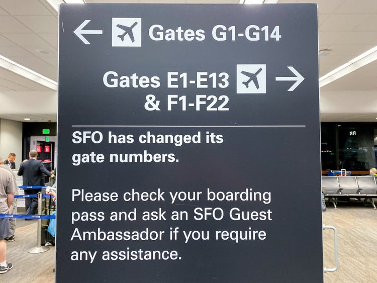 SFO just renumbered its gates today - The Points Guy