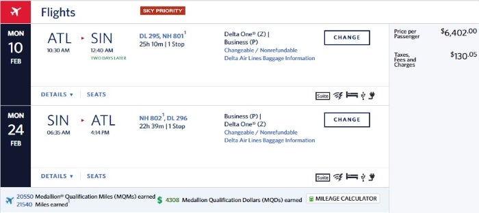 Delta now sells connecting flights within Asia on Singapore and ANA ...