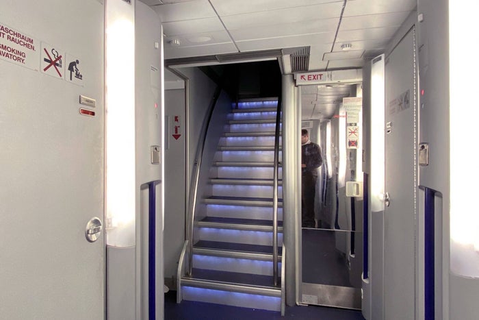 There's a surprise hidden under coach on Lufthansa's A340