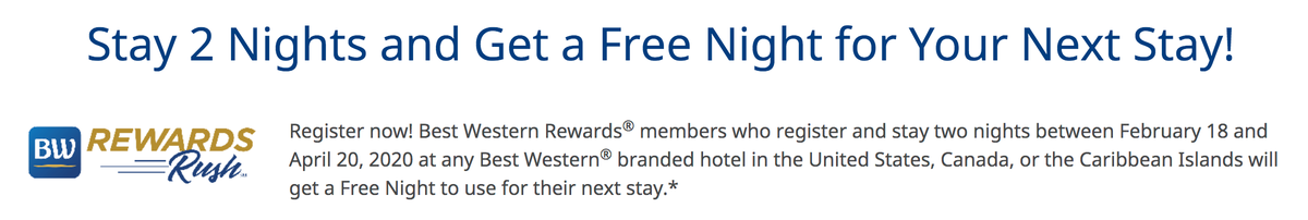 Earn a free night after two nights with Best Western - The Points Guy