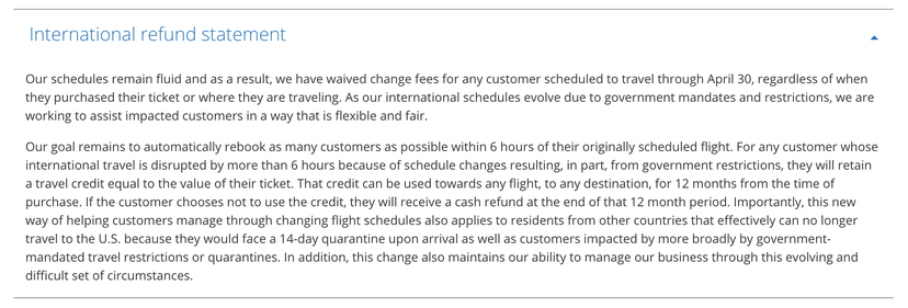 United updates its schedule change policy, again, amid coronavirus ...