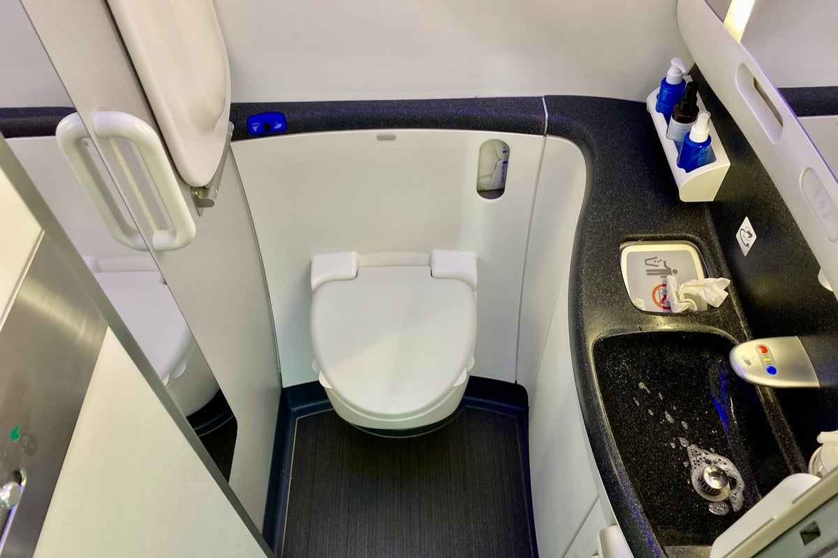 The latest airplane cabin design sports a touchless lavatory - The ...