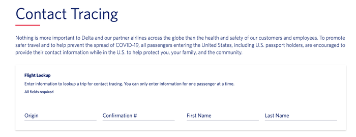 Delta's latest anti-coronavirus measure is contact tracing