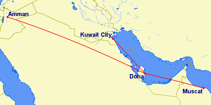 The 235-mile journey from Dubai to Doha that took over 8 hours — by air ...