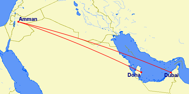 The 235-mile journey from Dubai to Doha that took over 8 hours — by air ...