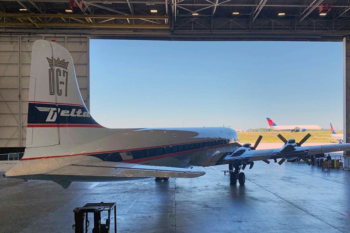 DC-7 reaches Delta Flight Museum, restored to its former glory - The ...