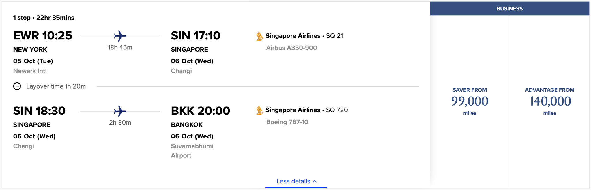 Wide-open award space on Singapore Airlines' flights to Asia and Europe ...
