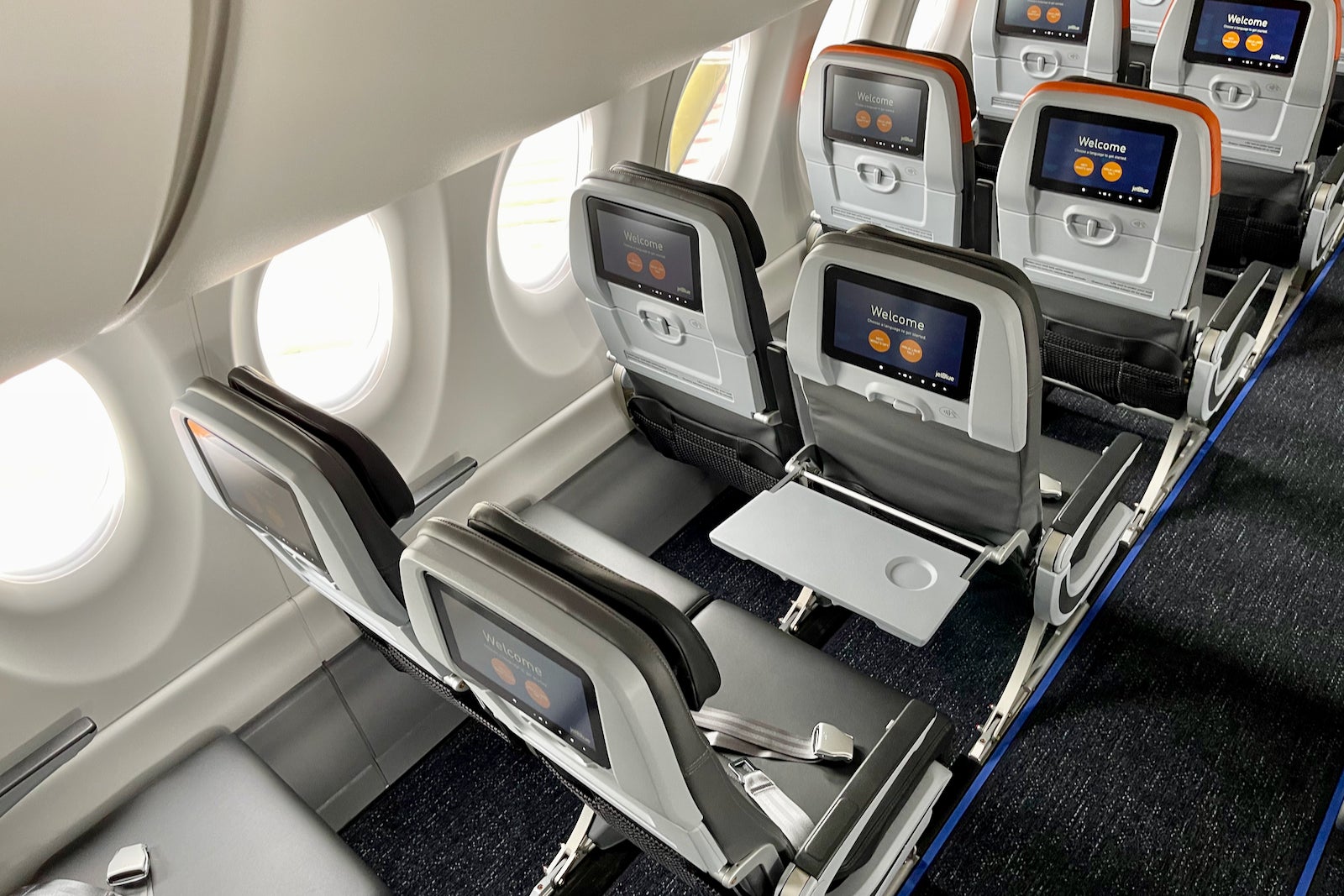First look inside JetBlue's swanky new Airbus A220 - The Points Guy