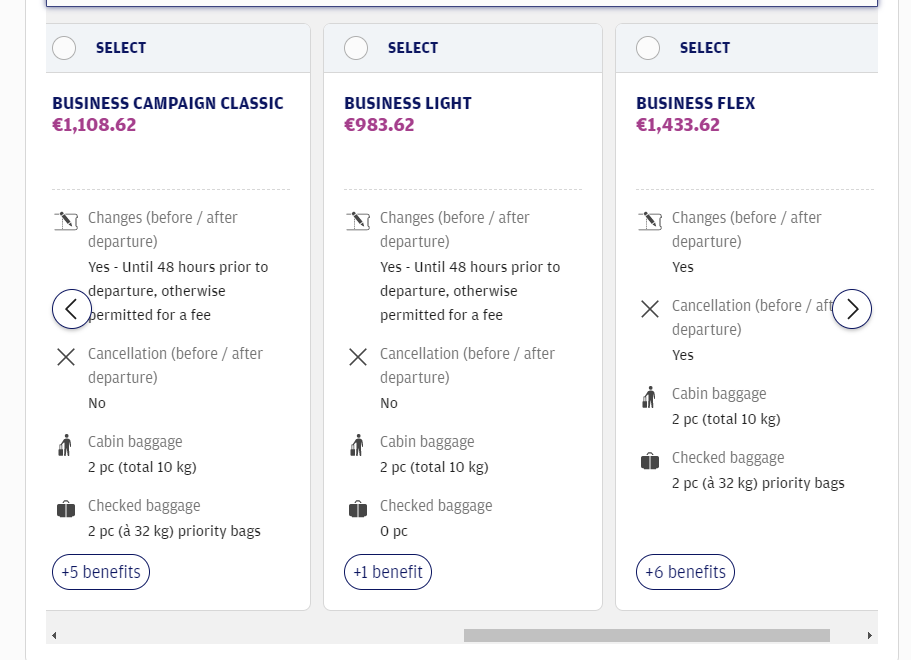 Basic business: Your next flight up front might be purchased a la carte ...