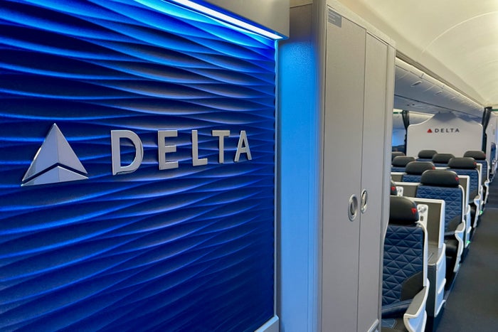 Onboard Delta's first retrofitted Boeing 767 with snazzy new cabins