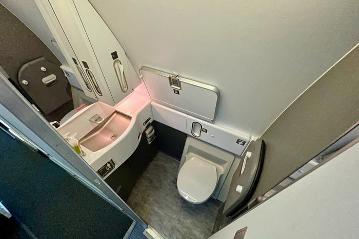 Onboard Delta's first retrofitted Boeing 767 with snazzy new cabins