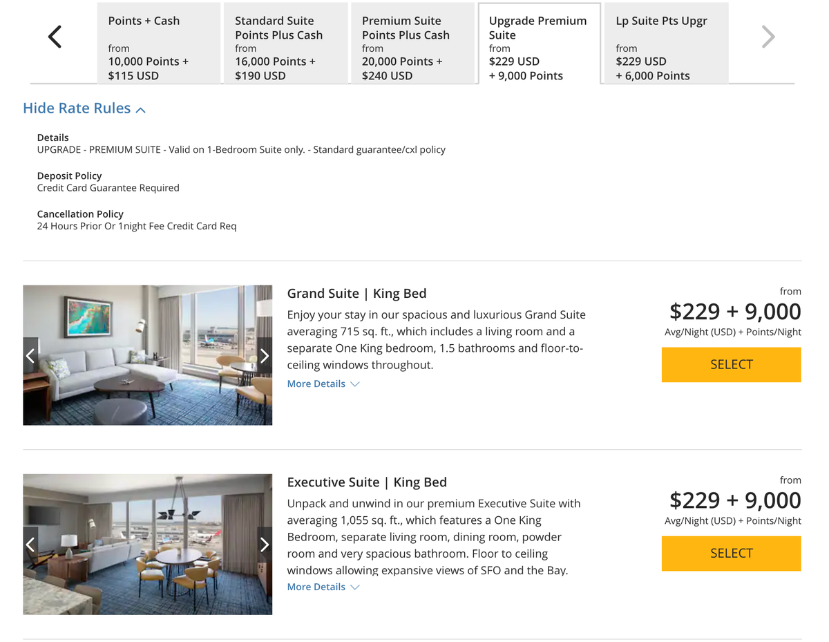 Here's how to book Hyatt suite upgrades online with points - The Points Guy