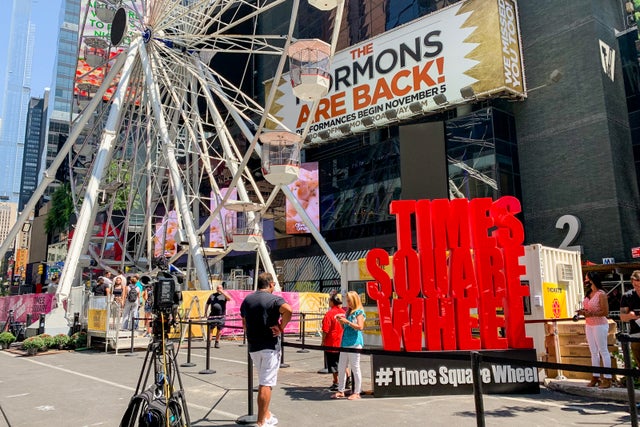 Times Square is currently home to a ferris wheel — TPG went to you don ...