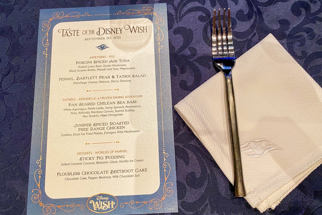 Disney Cruise Line unveils details about the menu items onboard its new ...