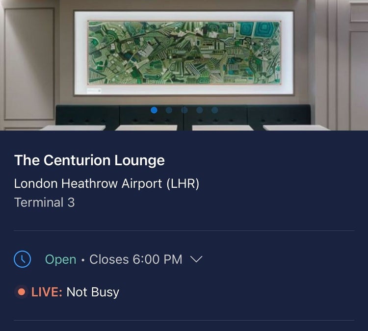 Amex adds live capacity indicators for Centurion Lounges - The Points Guy