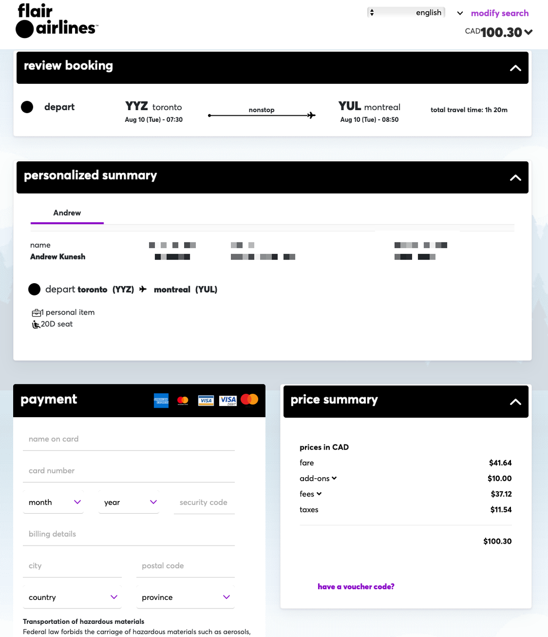 Review: Flair Airlines from Toronto to Montreal - The Points Guy