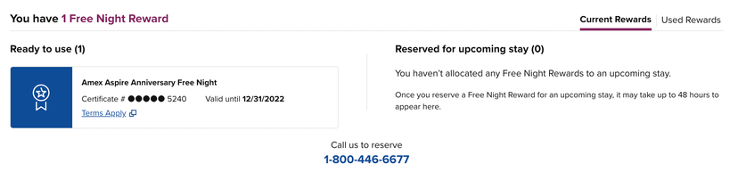 Update: Select Hilton Honors free night certificates extended six ...