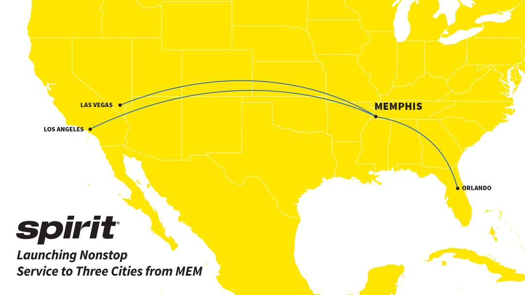 Spirit adds Memphis to its ever-growing route map with 3 new flights ...