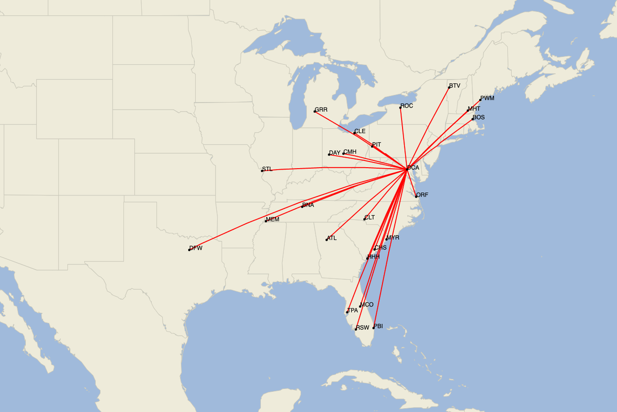American tweaks 24 routes at Washington’s National Airport - The Points Guy
