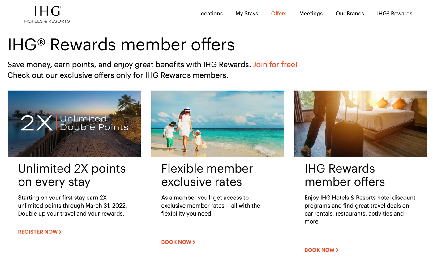 Quick Points: Earn bonus points by registering for hotel promotions
