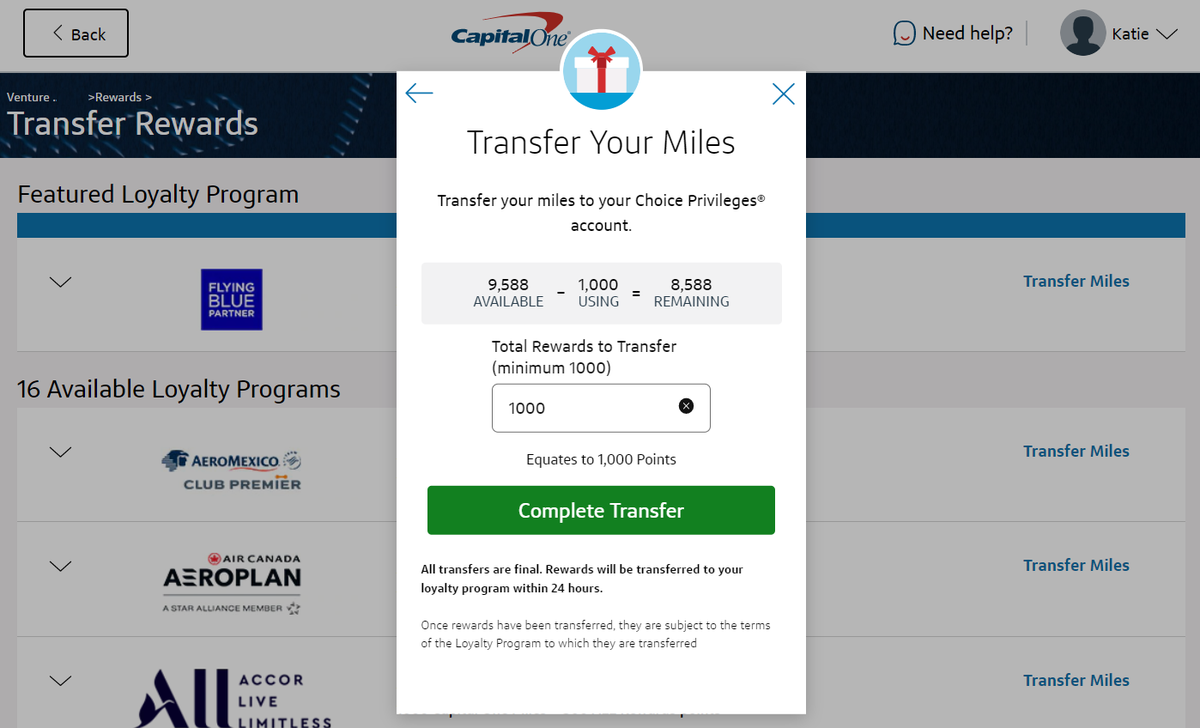 Now live: You can transfer Capital One miles to Choice Privileges - The ...