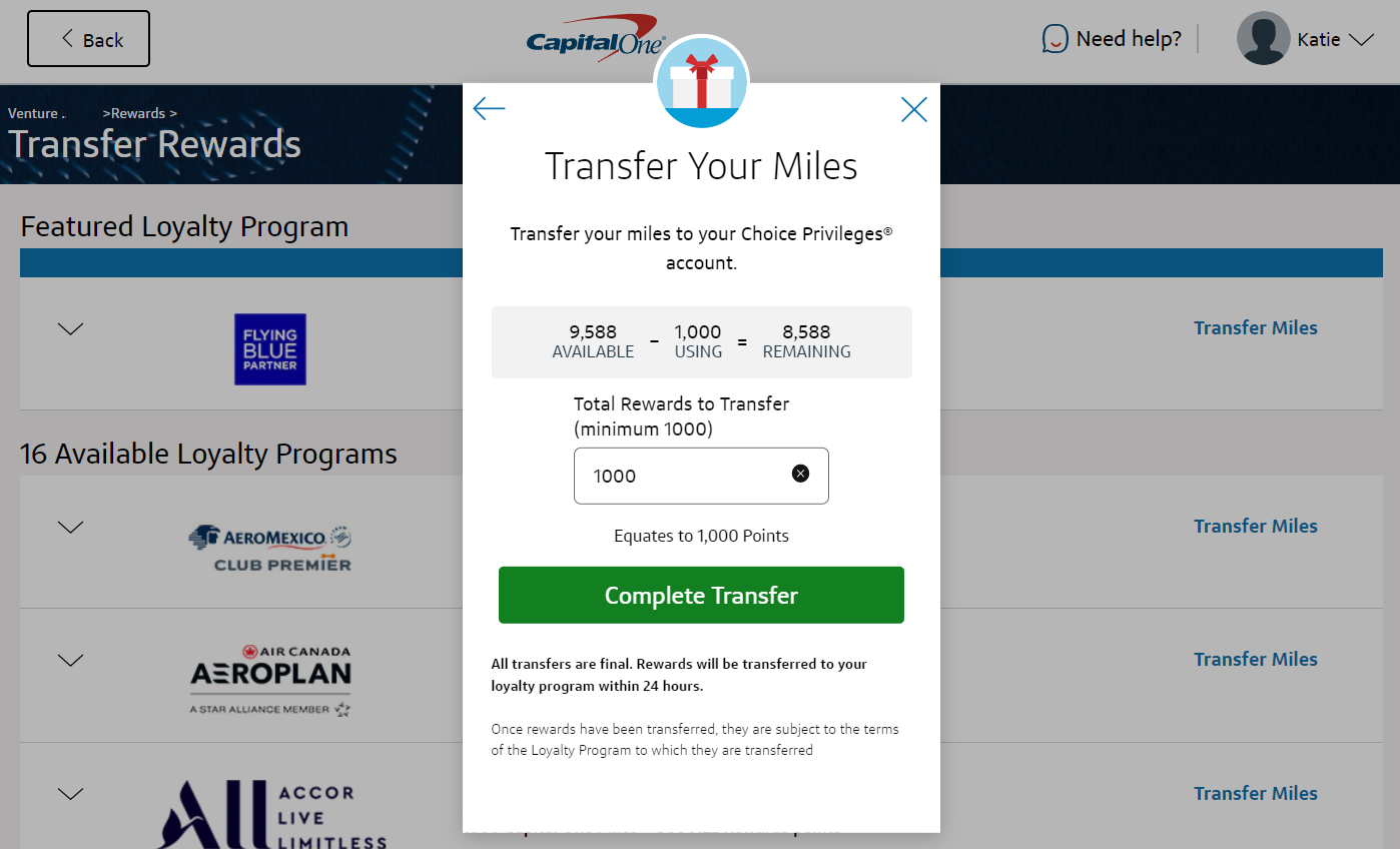 Now live: You can transfer Capital One miles to Choice Privileges - The ...