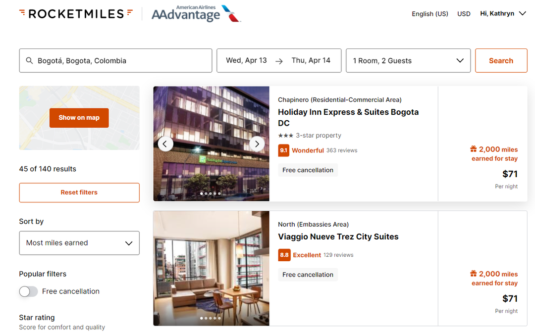Using Rocketmiles to earn points, miles or gift cards on hotel stays ...
