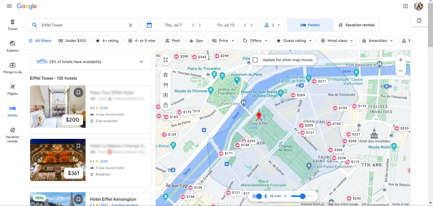 Google's new travel search tools