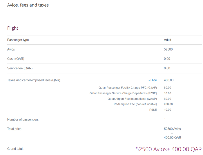 Qatar Airways reintroduces redemption fees per segment