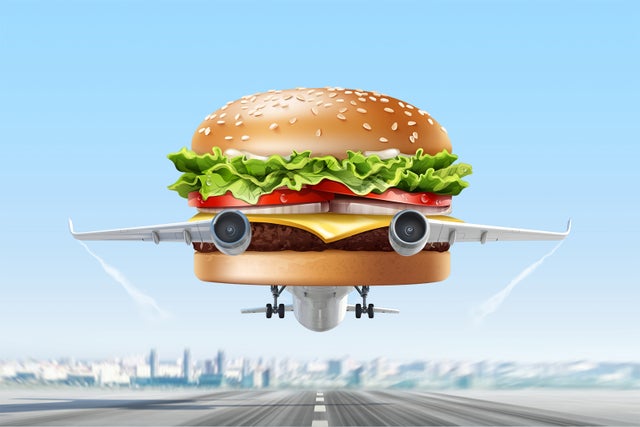 We tried two inflight burgers to see which US airline does it best ...