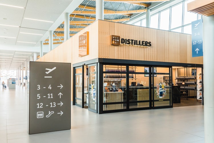 Distillery inside the Victoria, British Columbia airport - The Points Guy