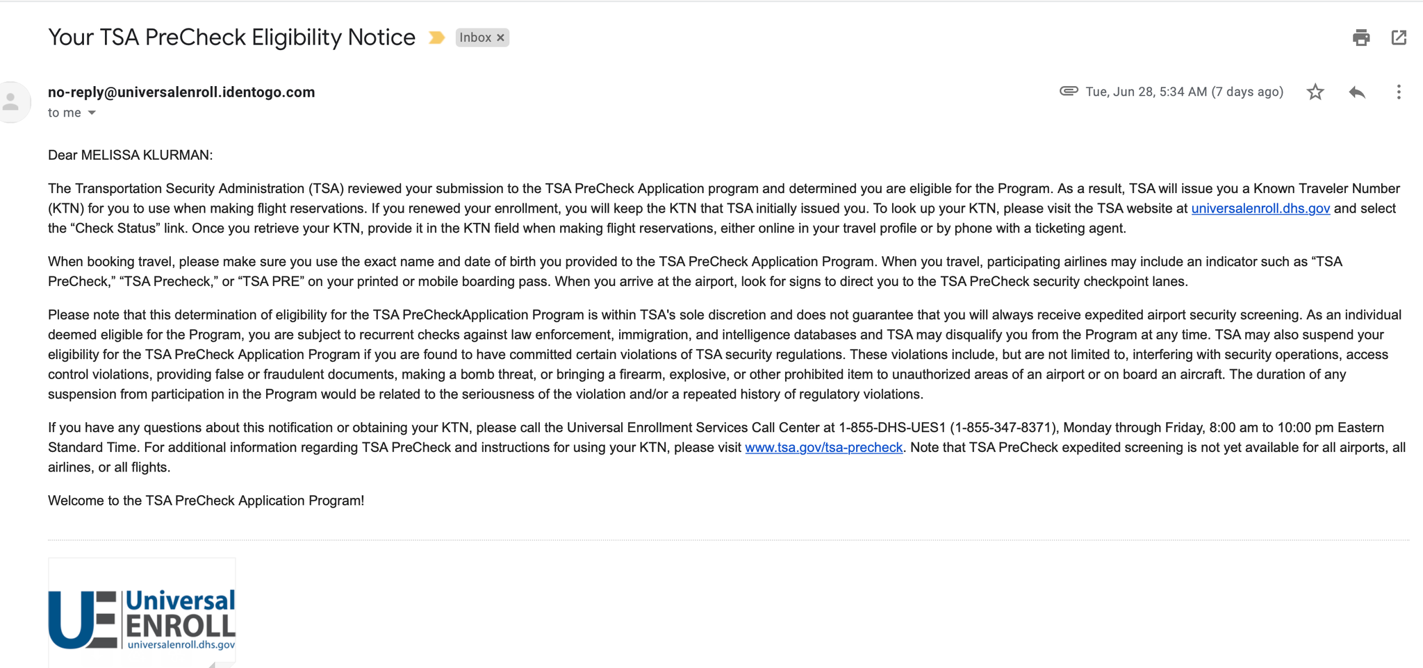 Dealing with TSA PreCheck renewal issues - The Points Guy