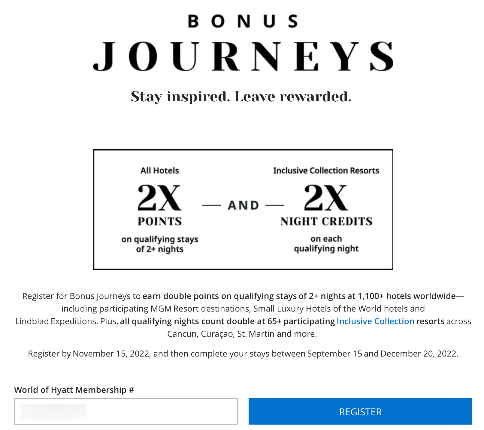 Quick Points: Earn bonus points by registering for hotel promotions ...