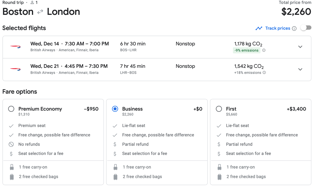 Deal alert: Fly business class to London for as low as $1,875 round ...