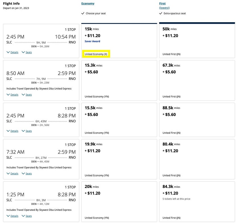 United saver awards might not be bookable with partner miles - The ...
