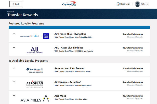 You may not be able to transfer Capital One miles to airlines and ...