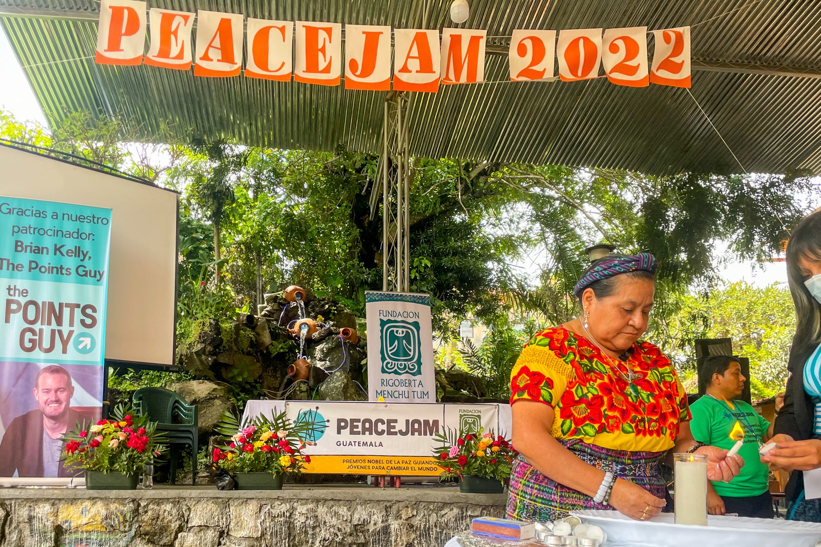 TPG at the PeaceJam Guatemala conference in 2022 - The Points Guy