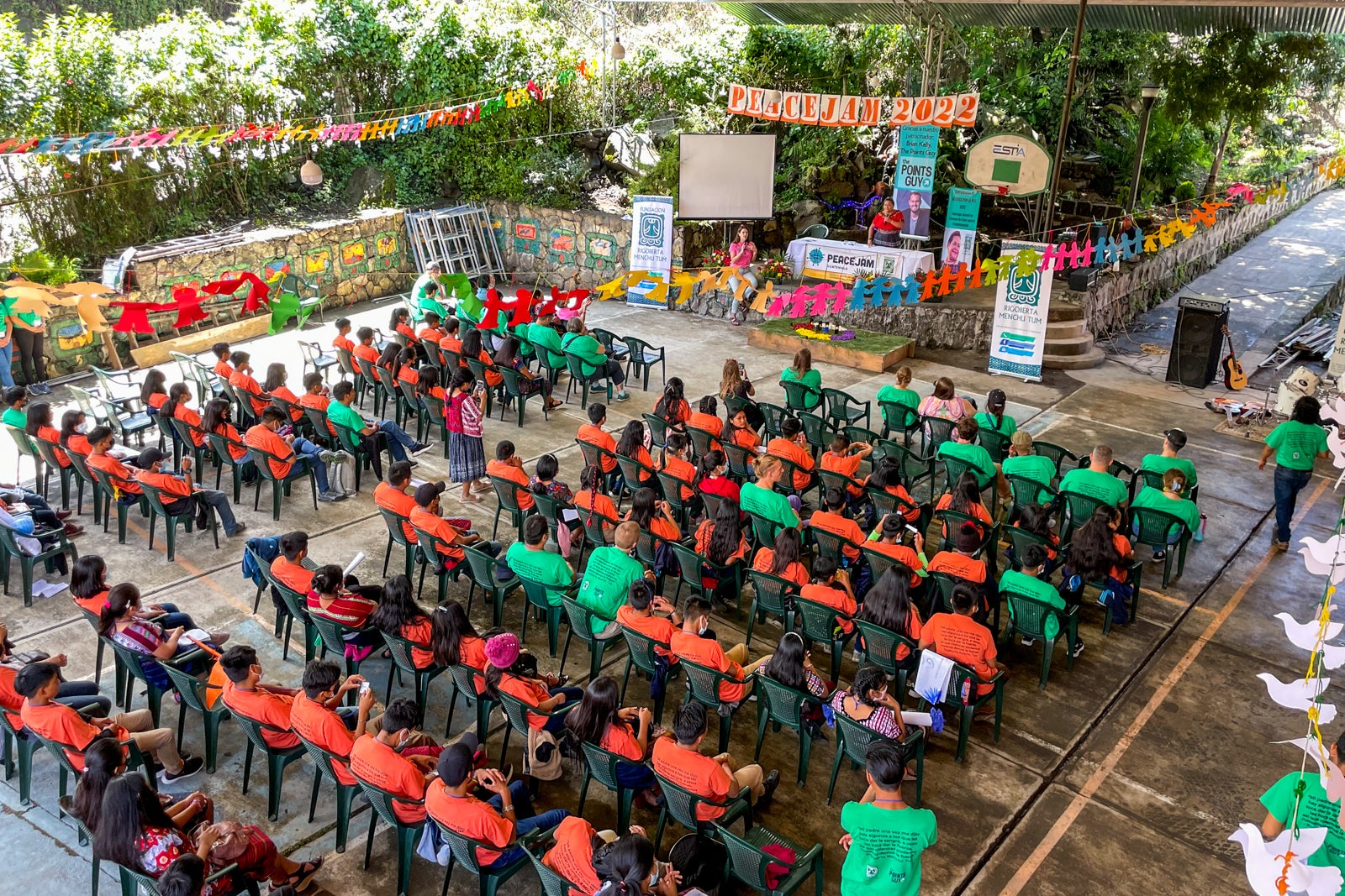 TPG at the PeaceJam Guatemala conference in 2022 - The Points Guy