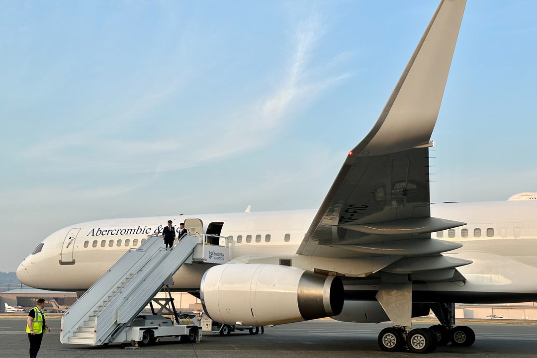 An exclusive look inside the $160,000-a-seat private Boeing 757 charter, with just 48 first ...
